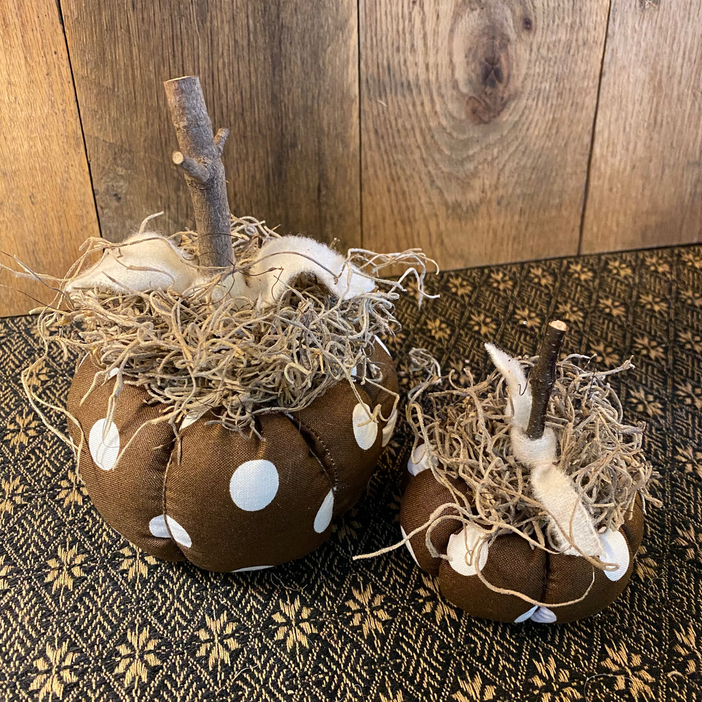 Brown Polka Dot Pumpkin Set – The Lonely Tree Primitives