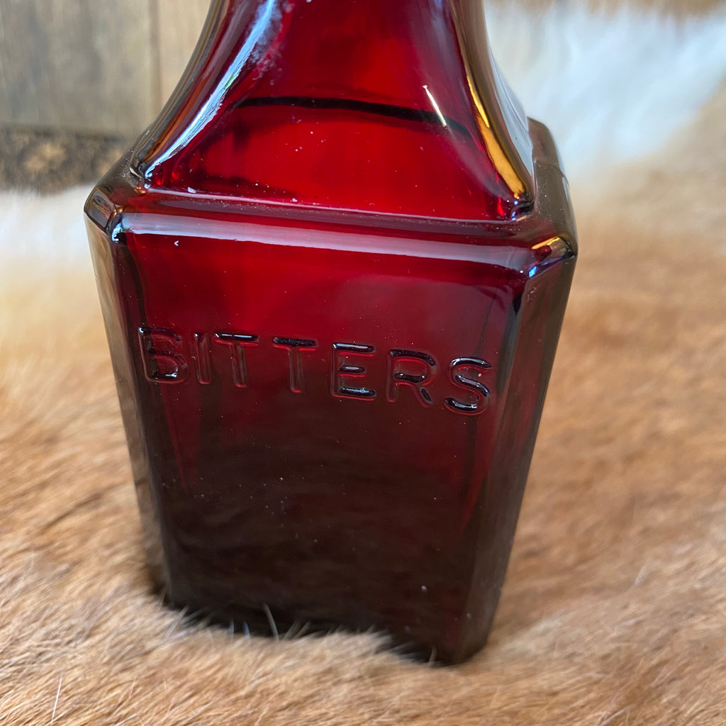 Vintage Red Bitters Bottle – The Lonely Tree Primitives